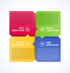 Four parts design template Royalty Free Vector Image