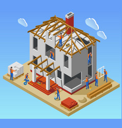 Building Phases Of Construction Modern Town Vector Image building-phases-of-construction-modern-town-vector-image