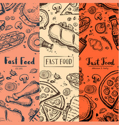 Menu with doodles Royalty Free Vector Image - VectorStock