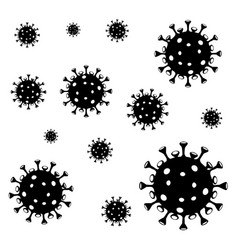 Corona virus seamless pattern on white background Vector Image