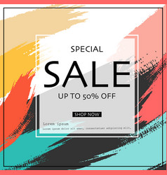 Modern square banner design for social media Vector Image
