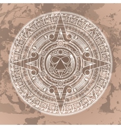 Circular pattern in the style of the aztec Vector Image