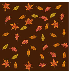 Seamless autumn leaves pattern plus EPS10 Vector Image