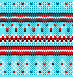 Knitted sweater winter pattern Royalty Free Vector Image