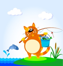 A bucket fish Royalty Free Vector Image - VectorStock