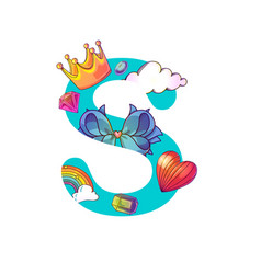 Cute magic letter u Royalty Free Vector Image - VectorStock