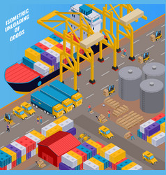 Isometric logistics transportation isometric Vector Image