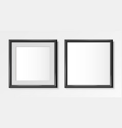 Realistic square black frame Royalty Free Vector Image