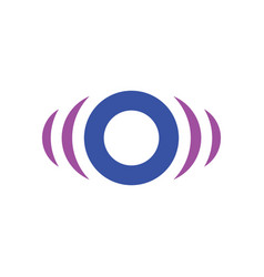 Abstract circle sensor logo image Royalty Free Vector Image