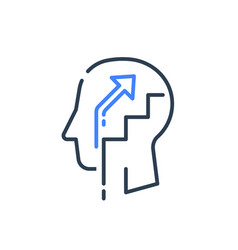 Human head profile and ladder psychology Vector Image