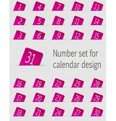 Colorful calendar circle labels month numbers Vector Image