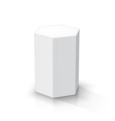 White rectangular prism Royalty Free Vector Image