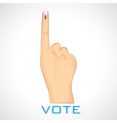 Hand with voting sign of india Royalty Free Vector Image