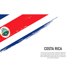 Costa Rican Flag Grunge Brush Background Vector Image