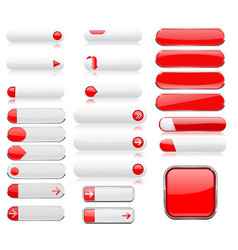 Black and blue menu buttons interface elements Vector Image