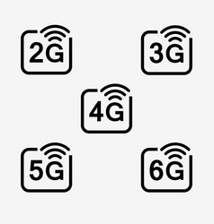 Flat line wifi wireless internet signal icon Vector Image