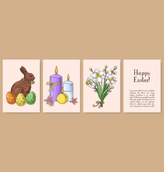 Set hand drawn orthodox easter symbols Royalty Free Vector
