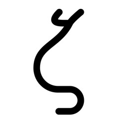 Zeta greek symbol small letter lowercase font Vector Image