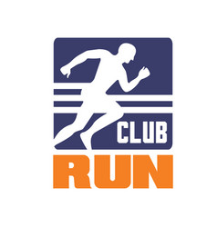 Running club logo templates set emblems for sport Vector Image