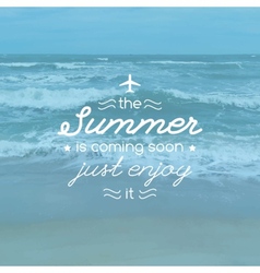 Summer is coming text Royalty Free Vector Image