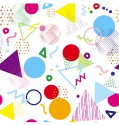 Abstract colorful circle geometric seamless Vector Image