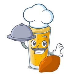 Mango character cartoon mascot with juice Vector Image