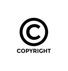 Registered trademark logo icon copyright mark Vector Image