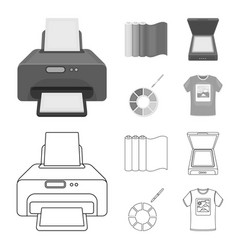 Scanner color palette and other equipment Vector Image