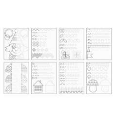 Educational worksheet for kids copy pattern Vector Image