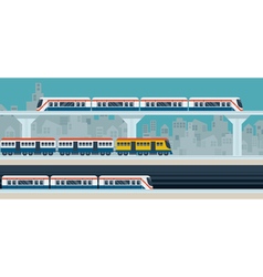 Smart city infrastructure Royalty Free Vector Image