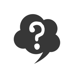 Question mark bubble ask why icon graphic Vector Image