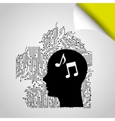 Electrical circuit profile design Royalty Free Vector Image