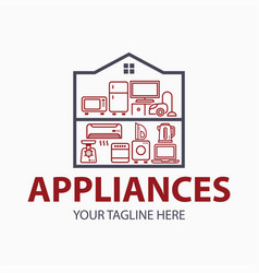 Modern minimalist home appliance store logo Vector Image