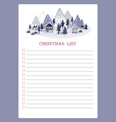 Wish list template the little prince theme Vector Image