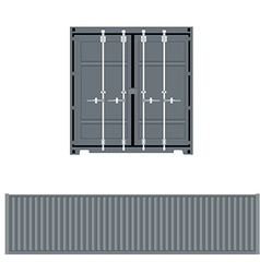 Container front or back view Royalty Free Vector Image