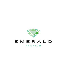 Emerald diamond logo icon Royalty Free Vector Image