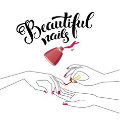 Beautiful nails Royalty Free Vector Image - VectorStock