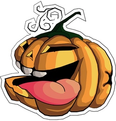 Halloween pumpkin pop art Royalty Free Vector Image