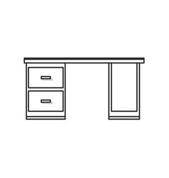 Desk chair workplace image sketch Royalty Free Vector Image