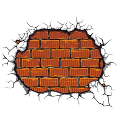 Colorful cartoon brick wall Royalty Free Vector Image