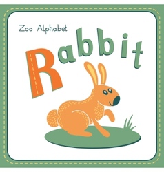 A letter r for rabbit Royalty Free Vector Image