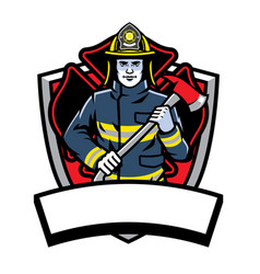 Firefighter gear set Royalty Free Vector Image
