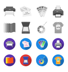 Scanner color palette and other equipment Vector Image