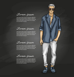Man model Royalty Free Vector Image - VectorStock