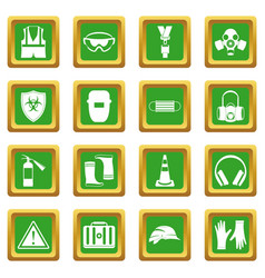 Safety icons set purple Royalty Free Vector Image