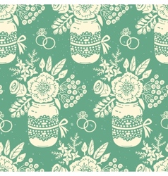 Vintage seamless pattern with a bouquet of flowers