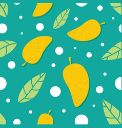 Seamless background pattern of yellow mango Vector Image