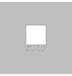 Stop button computer symbol Royalty Free Vector Image