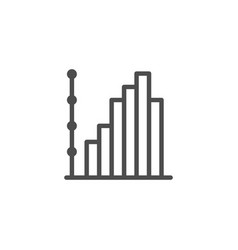 Graph line icon column chart sign Royalty Free Vector Image