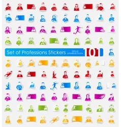 Set of professions stickers Royalty Free Vector Image